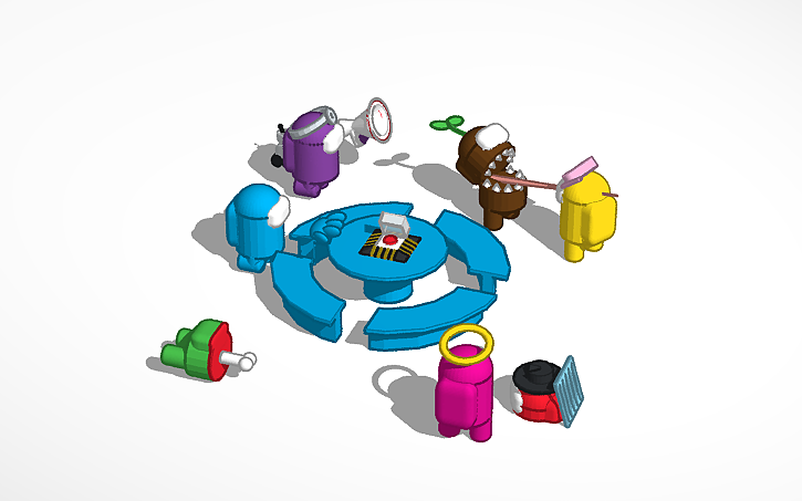 3D design Among Us Scene - Tinkercad
