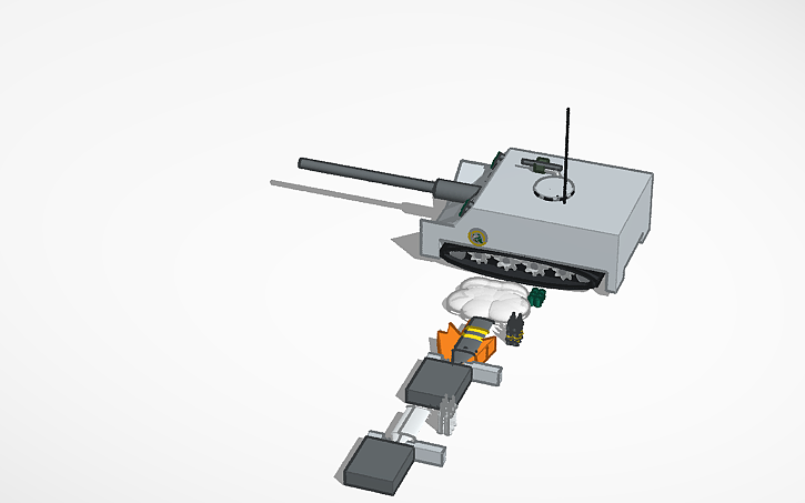 3D design D-2 "gator" Tank destroyer TMV - Tinkercad