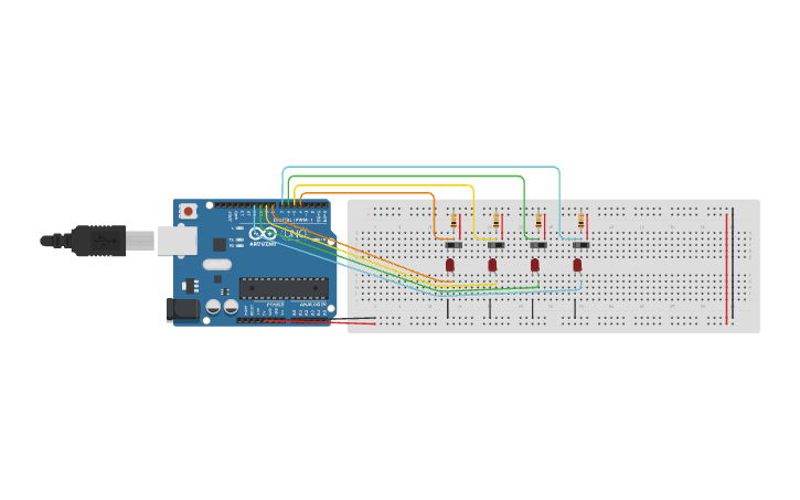 Circuit design Copy of Digital Electronics Week 2 Part 2 - Tinkercad