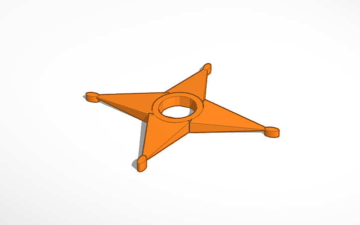 3D design throwing star - Tinkercad