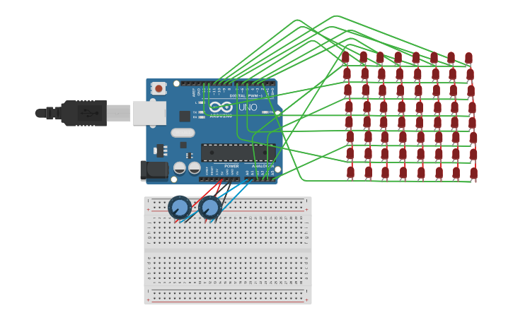 Circuit design 25_8x8 LED Matrix - Tinkercad