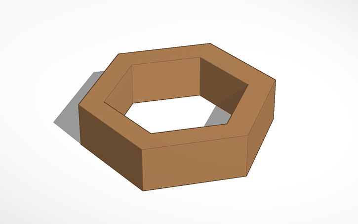 3D design hexagon - Tinkercad