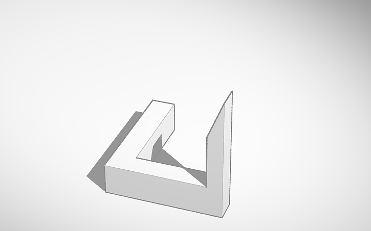 3D design Impossible triangle illusion - Tinkercad