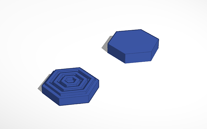 3D design Hexagon Centers for Satisfying Hexagons Toy - Tinkercad