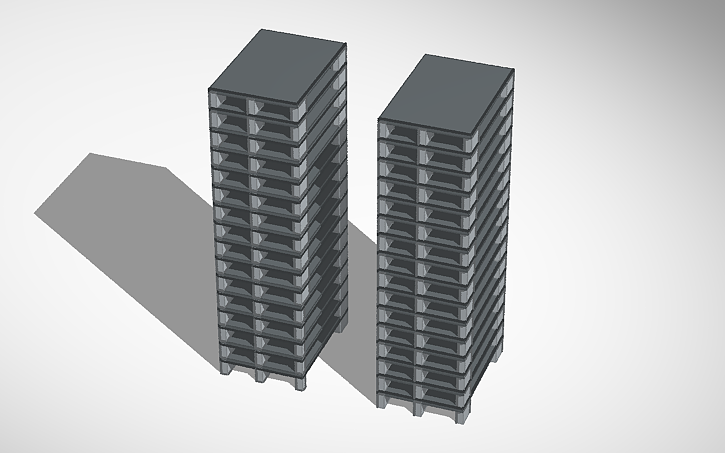 3D design Building destruction - Tinkercad