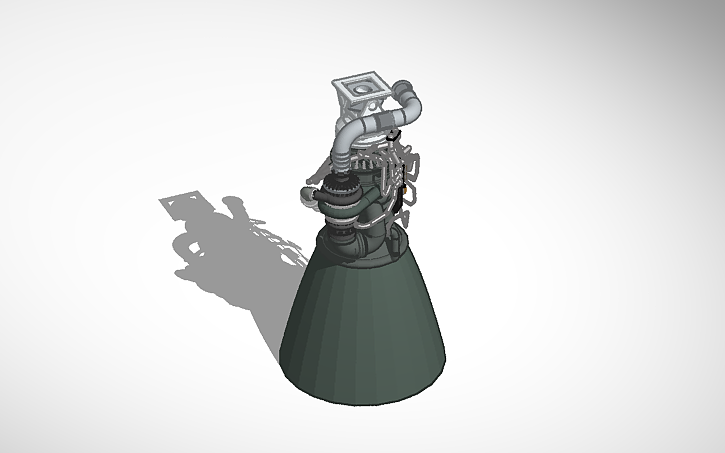 3D design SpaceX Raptor Center V1.5 Model - Tinkercad