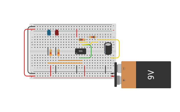 Circuit Design Blinking Led Circuit 555ic Tinkercad