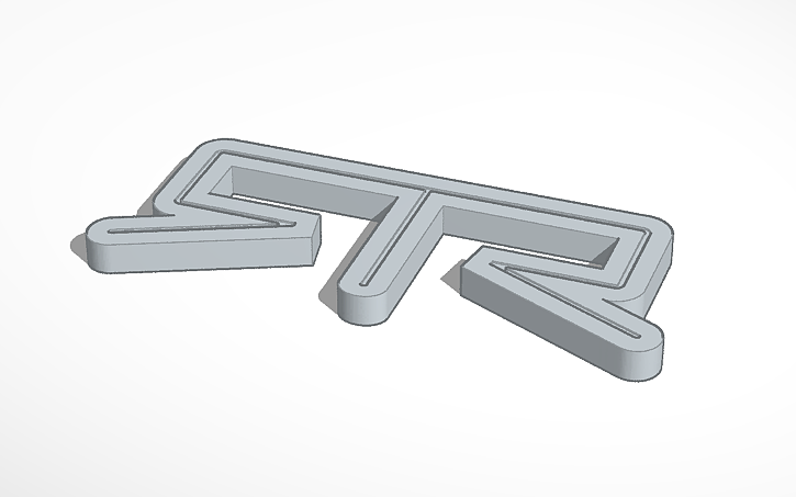 3D design RTR Emblem - Tinkercad