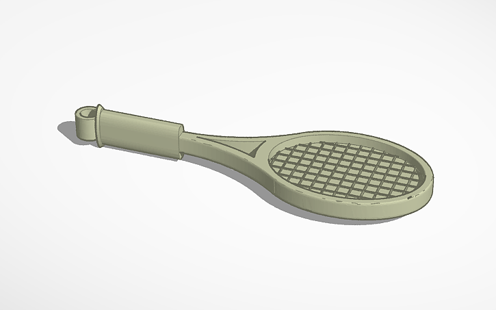 3D design Tennis Racket - Tinkercad