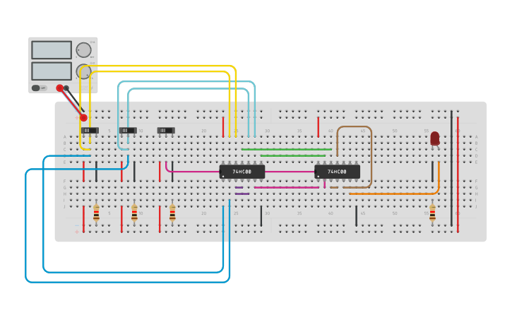 Circuit design Λογική Σχεδίαση Εργ 1.2 - Tinkercad