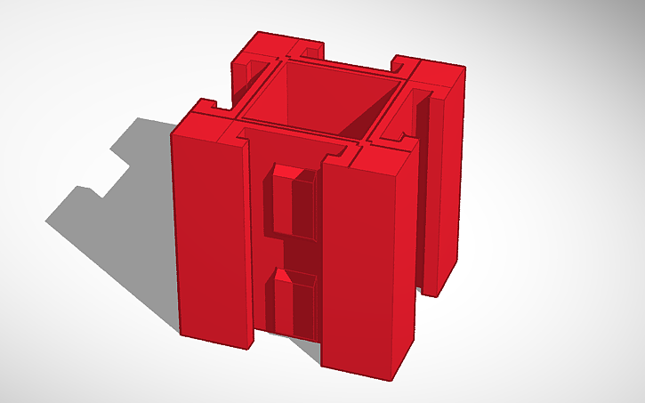 3D design four way nerf gun rail - Tinkercad