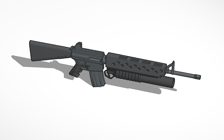 3D design m16a3 grenadier - Tinkercad