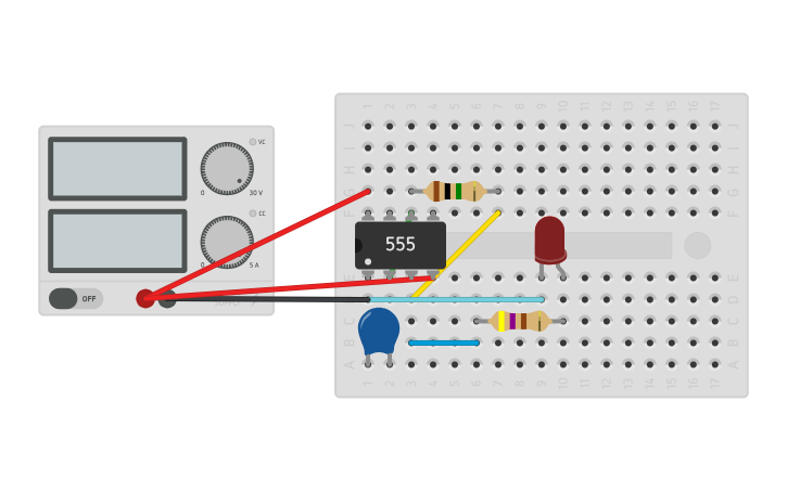Circuit Design 555 Timer Blinking Led Tinkercad