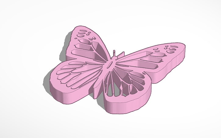 3D design Butterfly - Tinkercad