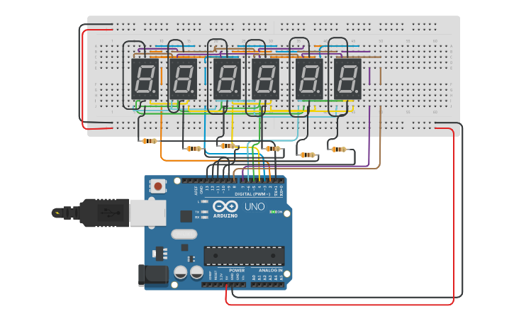 Circuit design RELOJ DIGITAL - Tinkercad