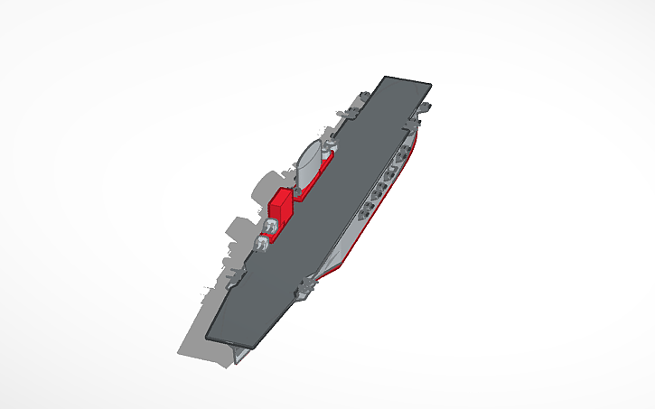 3D design USS Lexington CV 2 WIP - Tinkercad