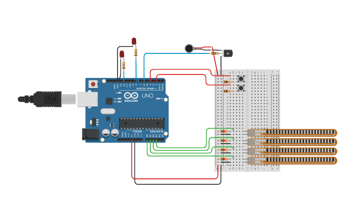 Circuit design Hand Gun mk0 - Tinkercad