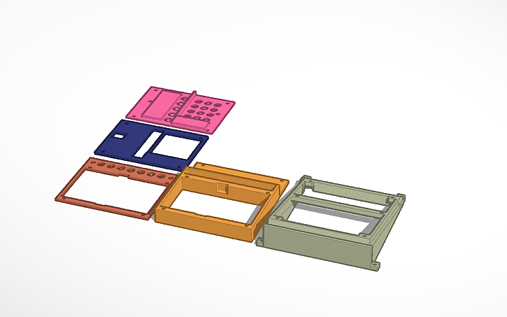 3D design F18 UFC Button Box - Tinkercad