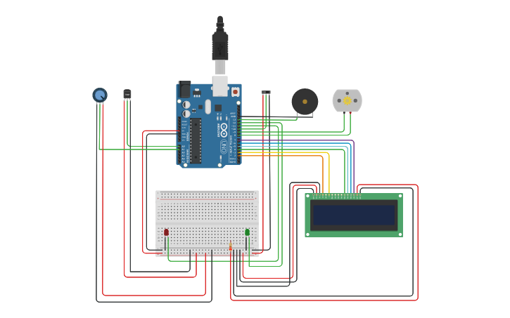 Circuit design In-Vehicle Humidity Control System - Tinkercad