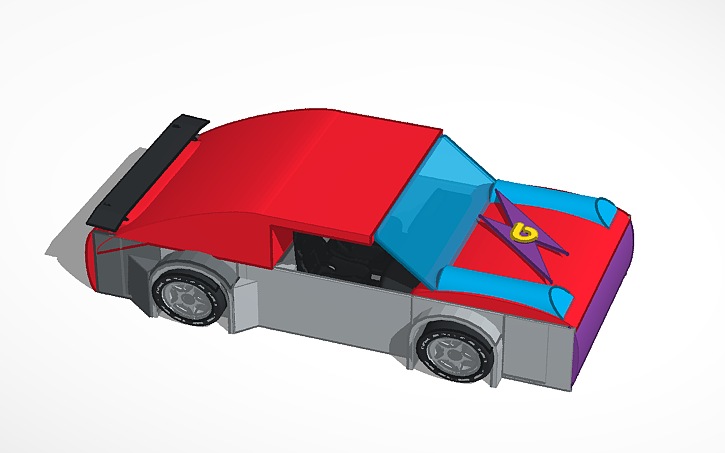 3D design Car with basic car body 2 - Tinkercad