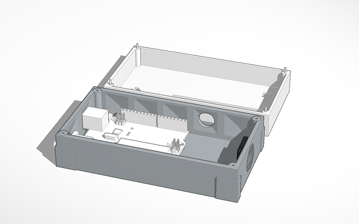 3D design Arduino UNO Casing with LCD, Push, Breadboard space and fan ...