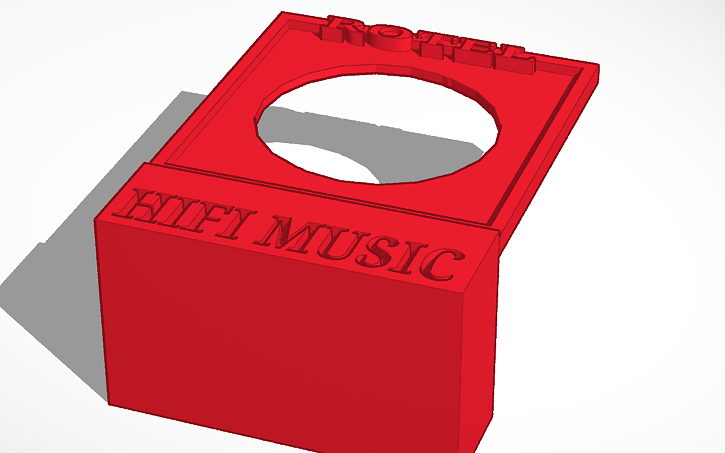 3D design HIFI tweeter holder - Tinkercad