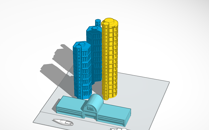 3D design Detroit Mini-City - Tinkercad
