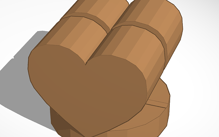3D design heart stand - Tinkercad