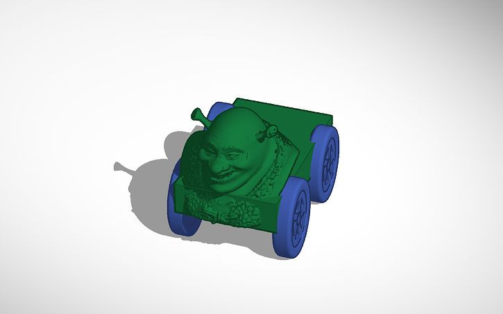 3D design shrek car - Tinkercad