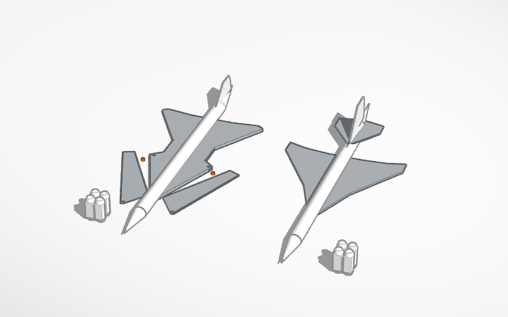 3D design Boeing 2707 1:400 scale - Tinkercad