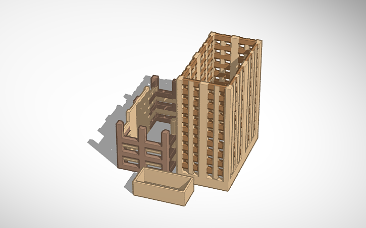 3D design Copy of Office/hotel building 1 - Tinkercad