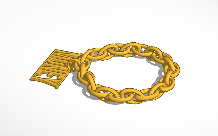 3D design Golden Thug Chain - Tinkercad