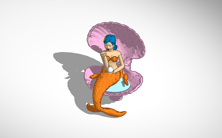 3D design Mermaid - Tinkercad