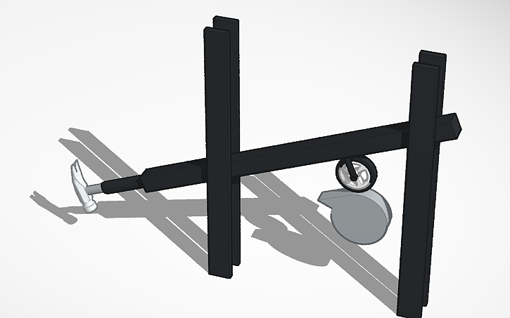 3D design Cam driven hammer simlab - Tinkercad