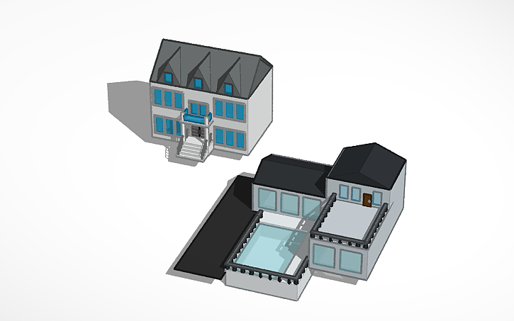 3D design Houses (Complex) - Tinkercad