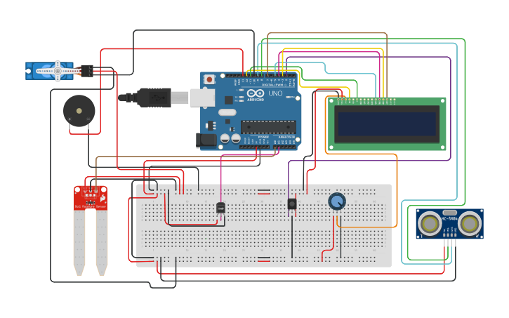 Circuit design SMART WASTE MANAGEMENT SYSTEM USING ARDUINO TECHNOLOGY ...