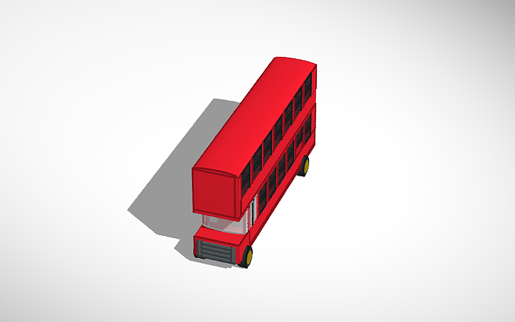 3D design double decker bus - Tinkercad