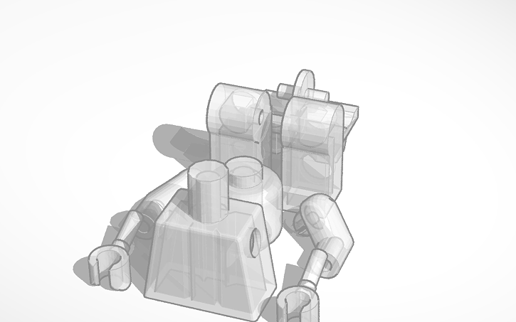 3D design transparent lego minifigure - Tinkercad