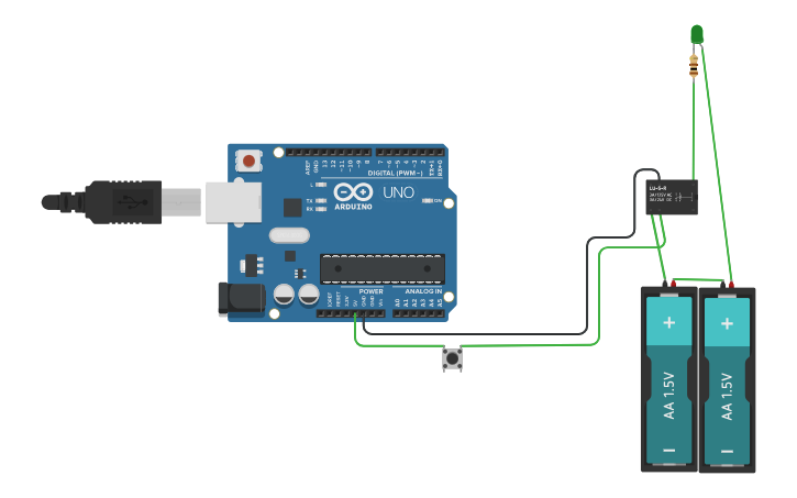 Circuit design Emergency lighting - Tinkercad