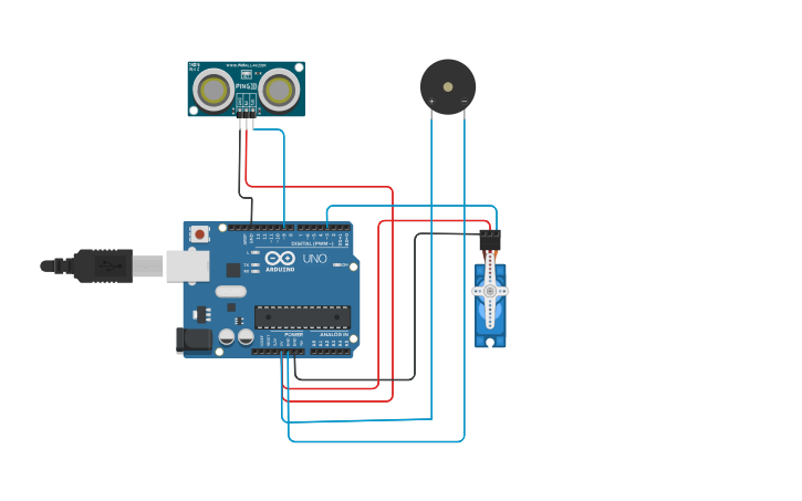 Circuit design radar system - Tinkercad