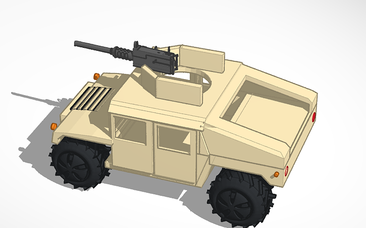 3D design military humvee - Tinkercad
