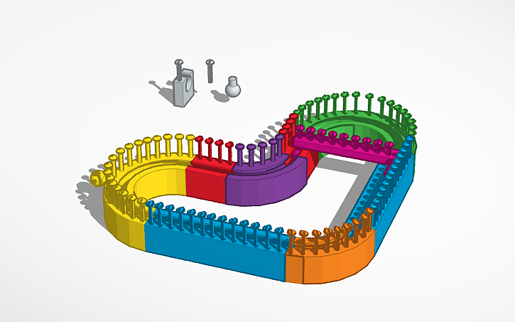 3D design Loom knitting - Tinkercad