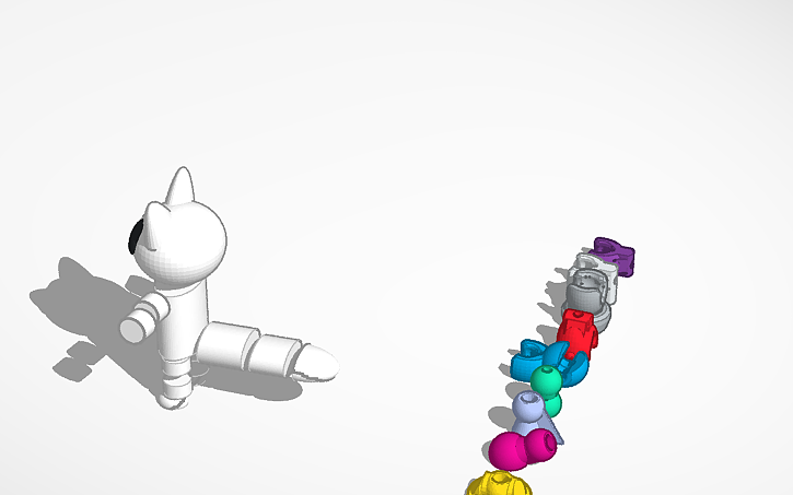 3D design The slugcat (Jointed Figure) - Tinkercad