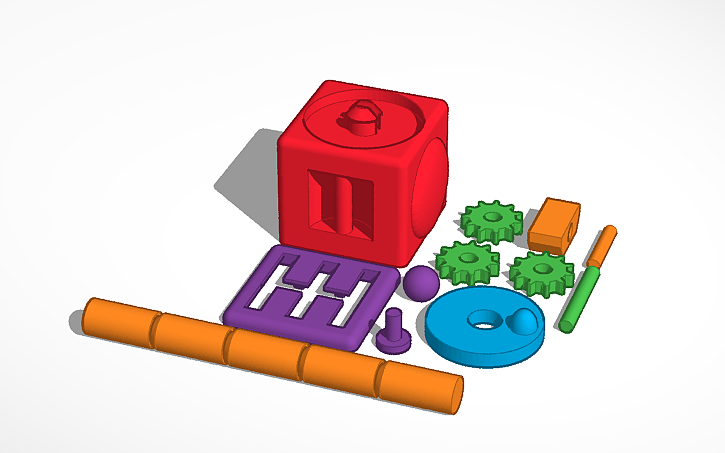 3D design Fidget cube - Tinkercad