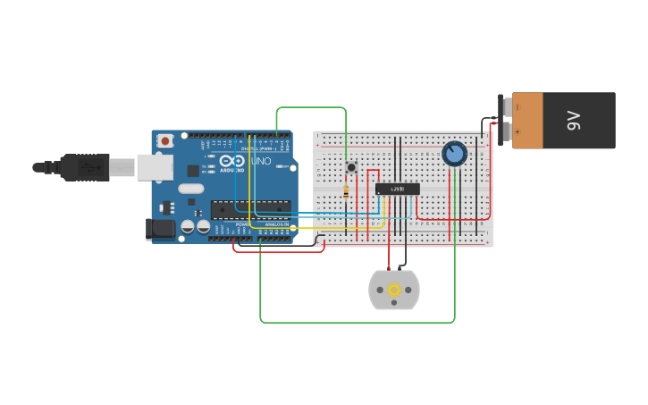 Circuit design GIRO MOTOR - Tinkercad