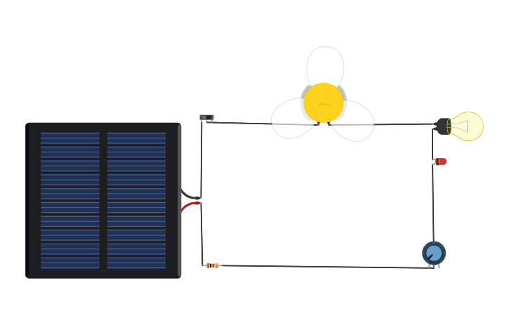 Circuit design SOLAR POWERED FAN - Tinkercad
