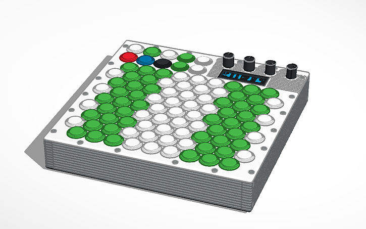 3D design Melodicade - Isomorphic MIDI Instrument - Tinkercad