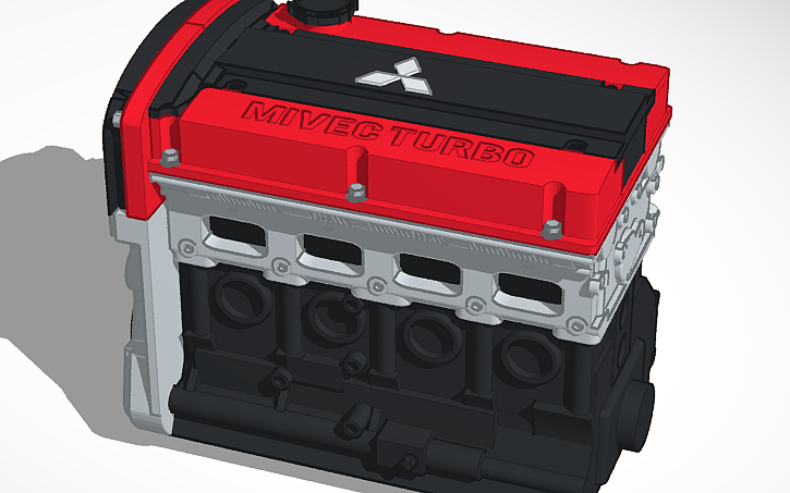 3D design Mitsubishi 4G63 2.0 Turbo Lancer Evolution Engine Updated ...