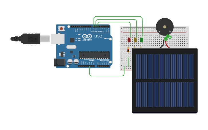 Circuit design Svetofor arduino - Tinkercad