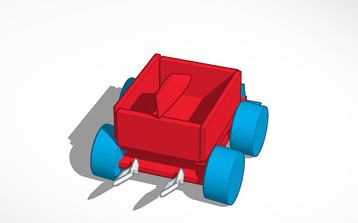 3D design carrito - Tinkercad